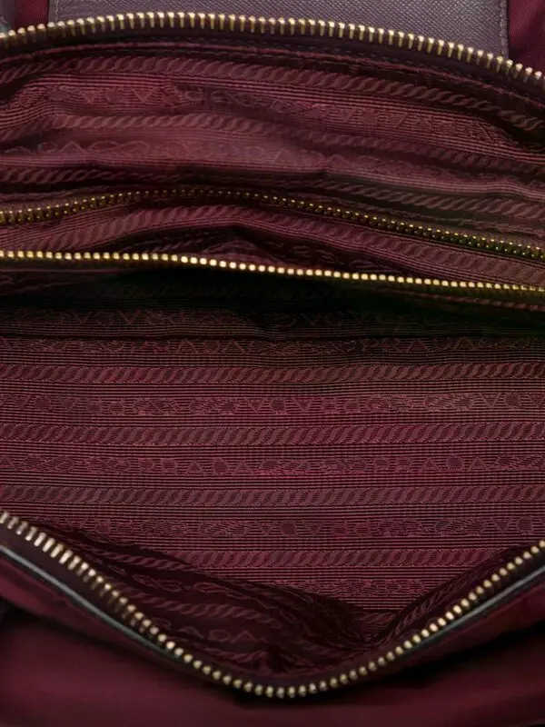 Prada 2013-2026 Saffiano Trimmed Tessuto Satchel