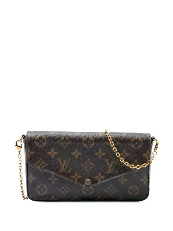 LOUIS VUITTON 2018 Monogram Pochette Felicie Crossbody Bag - Brown