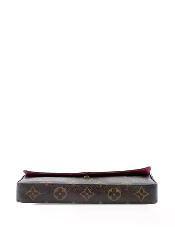 LOUIS VUITTON 2018 Monogram Pochette Felicie Crossbody Bag - Brown