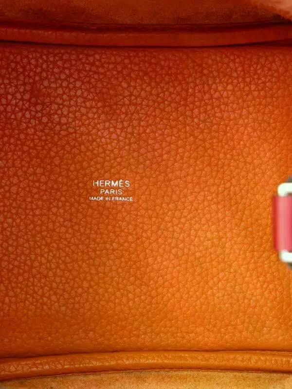 Hermès 2016 Bicolor Clemence And Swift Picotin Lock 18 Handbag - Orange