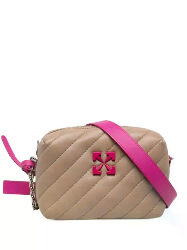 Off-White 2022 Matelasse Lambskin Jackhammer Camera Bag Crossbody Bag