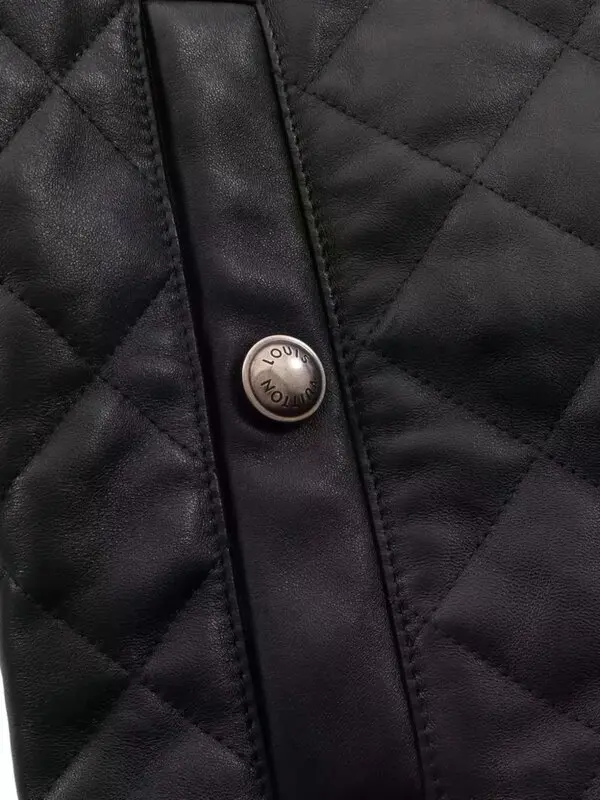 LOUIS VUITTON 2010s Quilted Studded Leather Jacket