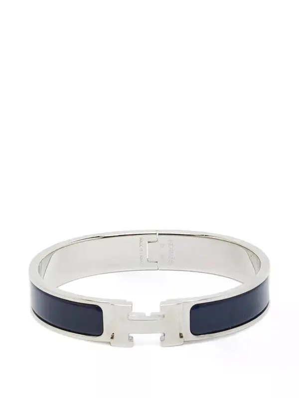 Hermès Clic H Enamel Bracelet - Silver