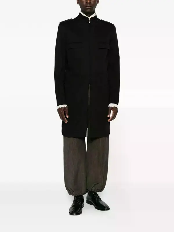 Yohji Yamamoto Epaulette-detail High-neck Jacket