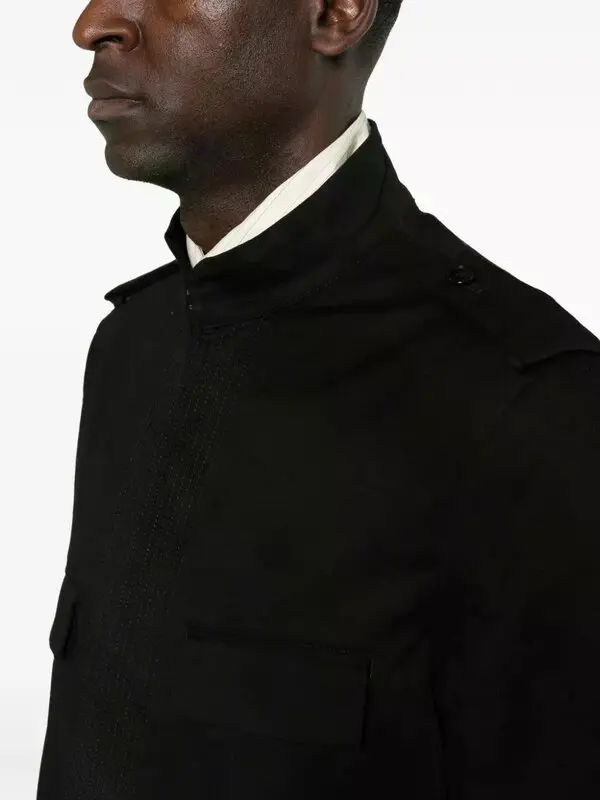 Yohji Yamamoto Epaulette-detail High-neck Jacket