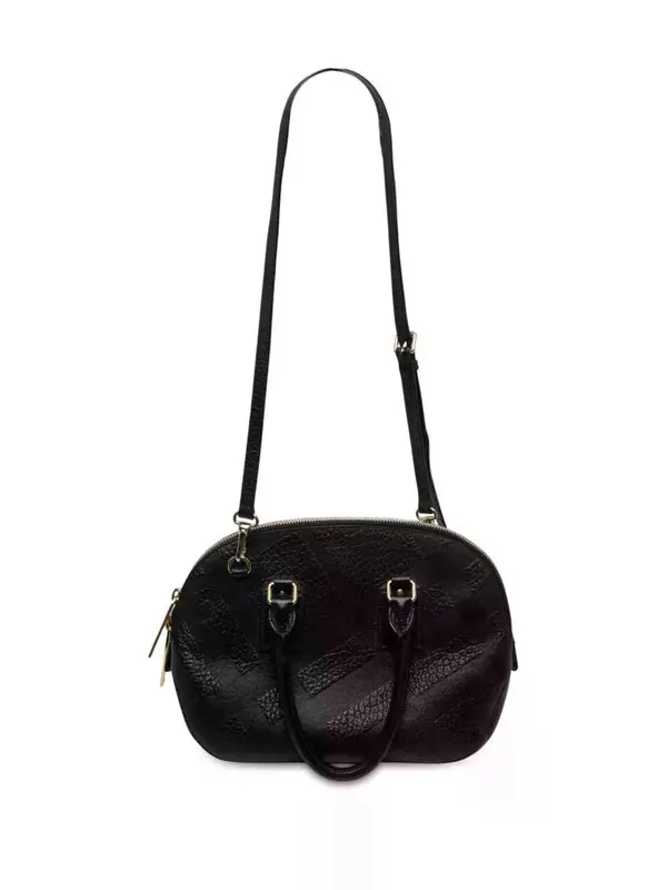 Burberry 2012-2015 Small Heritage Grain Check Leather Satchel Bag
