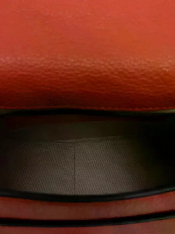 Chloé 2021 Small Grained Leather Marcie Saddle Crossbody Bag - Orange