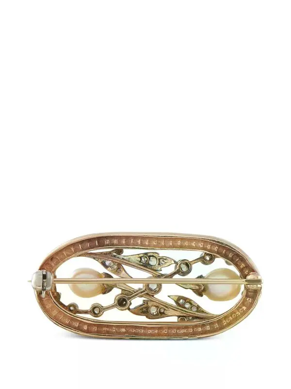 LB EXCLUSIVE Diamond And Pearl Brooch - Gold