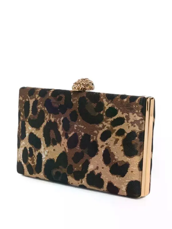 Kurt Geiger Crystal Kensington Leopard-print Clutch Bag
