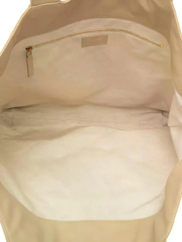 Saint Laurent 2023 Maxi Quilted Nubuck Icare Shopping Tote Bag - Neutrals