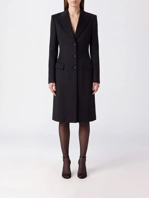 Dolce & Gabbana Long Single-breasted Coat In Pure Virgin Wool With Classic Lapels