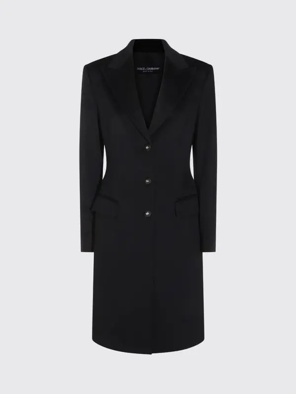 Dolce & Gabbana Long Single-breasted Coat In Pure Virgin Wool With Classic Lapels