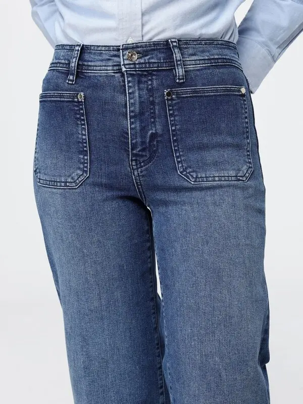 FRAME Le Slim Palazzo High-waisted Cropped Wide-leg Jeans