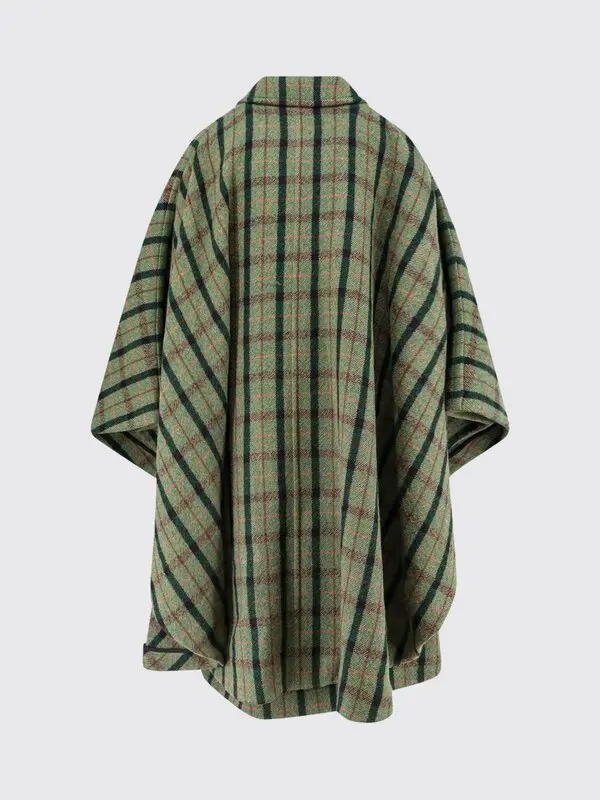 Chloé Single-breasted Coat In Tartan Virgin Wool With Dropped Shoulders
