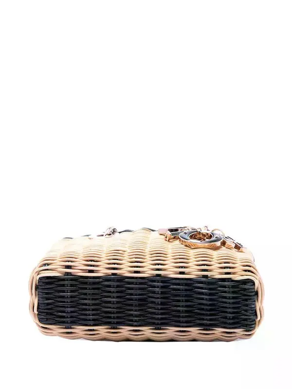 Dior 2023 Micro Wicker Oblique Lady D Joy Satchel