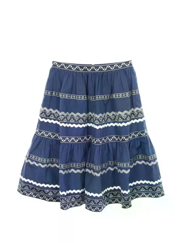 LOUIS VUITTON 2020s Monogram Tiered Miid Skirt
