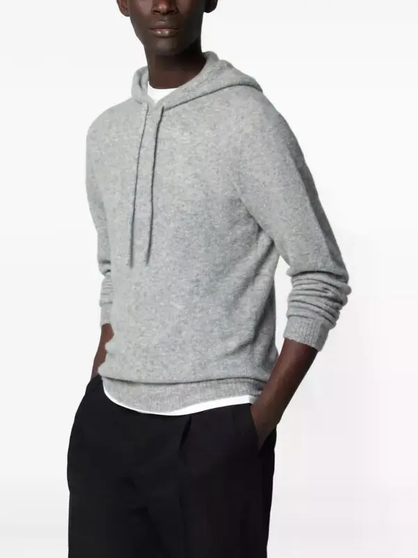 ROBERTO COLLINA Drawstring Hoodie - Grey