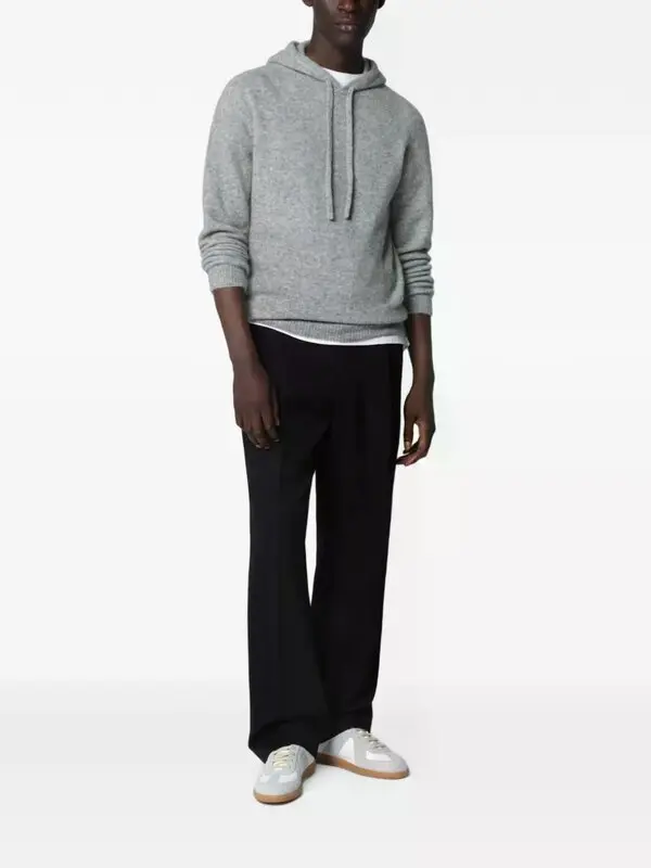 ROBERTO COLLINA Drawstring Hoodie - Grey