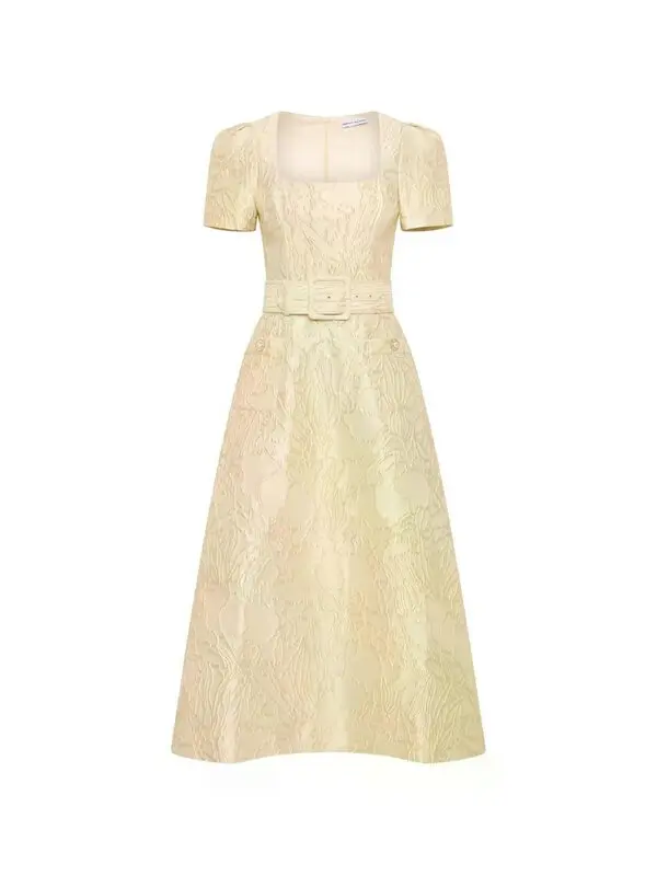 Rebecca Vallance Lantana Short-sleeve Midi Dress - Yellow