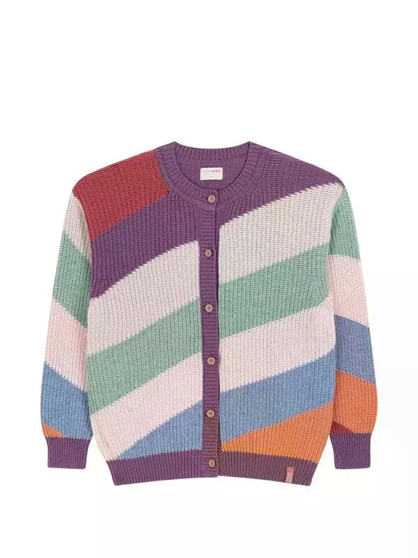 FAVORITE PEOPLE Bookstore Color-block Oversized Cardigan