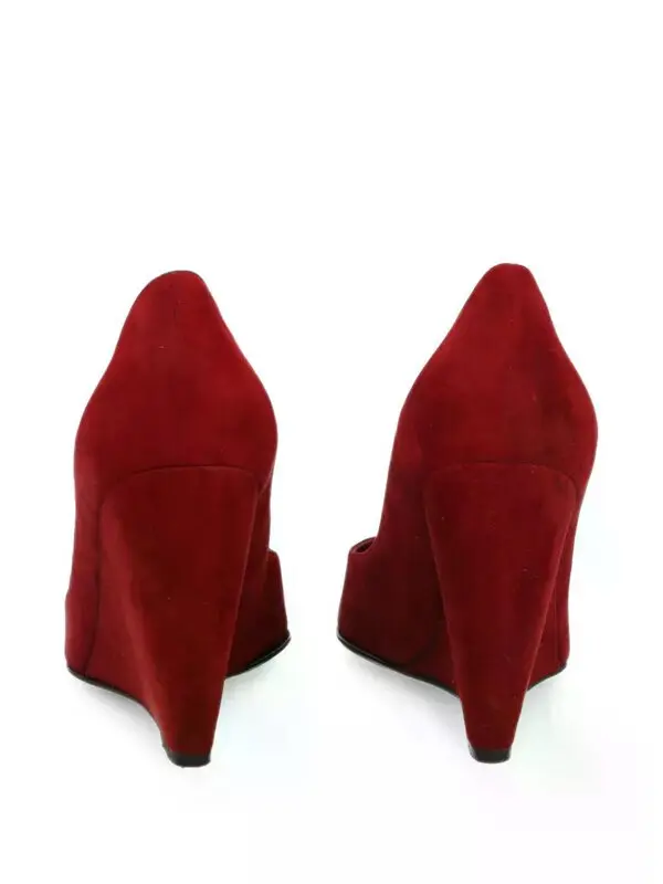 SERGIO ROSSI Suede Wedge Pumps