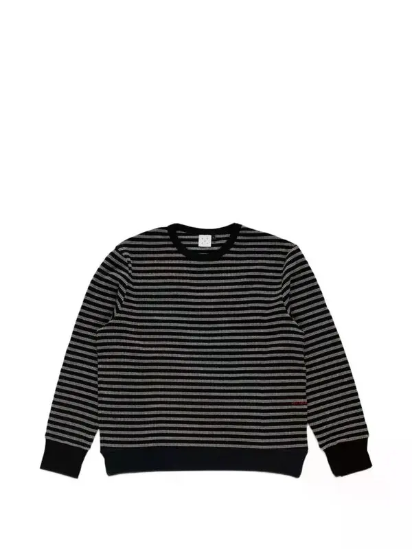 POP TRADING COMPANY Striped Waffle-knit T-shirt