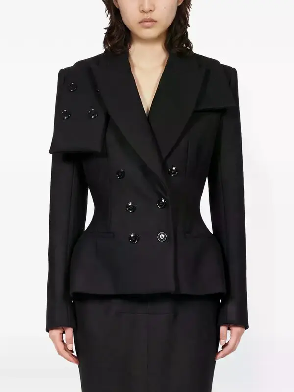 Matieres Fecales Double-breasted Asymmetric Blazer