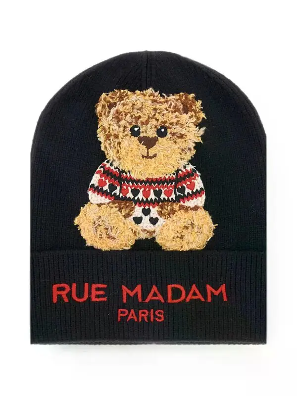 RUE MADAM PARIS Logo-embroidered Beanie Hat