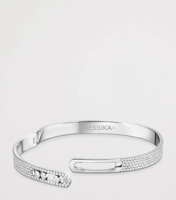 Messika Move Noa White Gold And Diamond Pavé Bangle