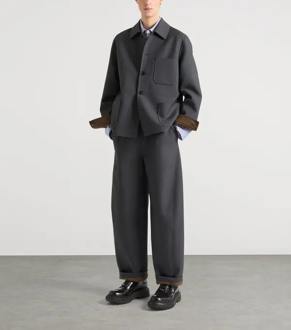 Givenchy Wool-silk Couture Seam Trousers