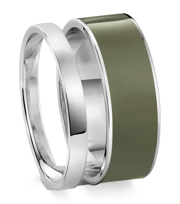 REPOSSI White Gold 2-band Berbere Ring