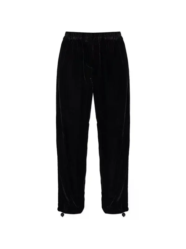 Baum Und Pferdgarten Nazan Velvet-texture Track Pants - Black