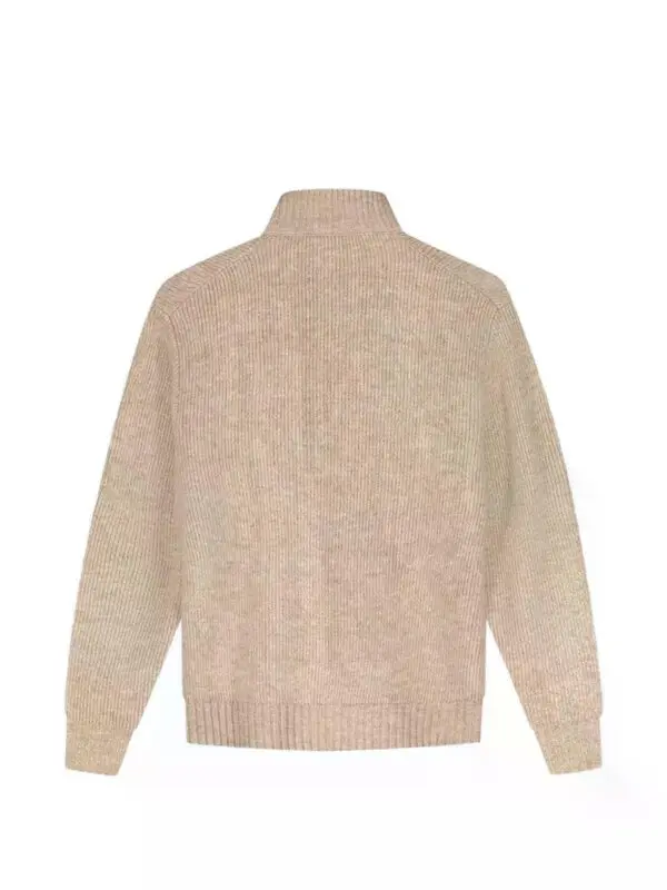 OLAF Ribbed-knit Quarter-zip Sweater