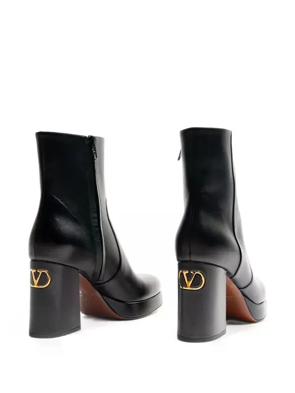 VALENTINO RED Vlogo Signature Leather Ankle Boots