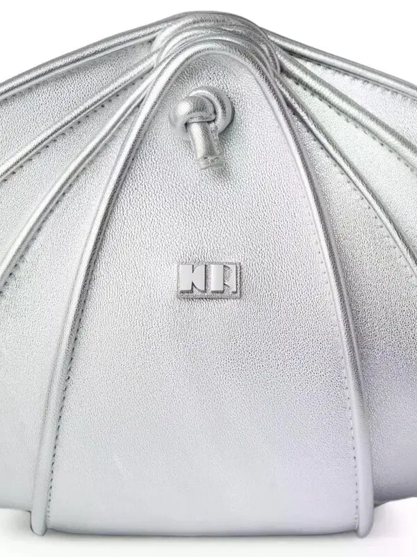 KOROBEYNIKOV Mini Shrimp Shell-shaped Tote Bag - Silver