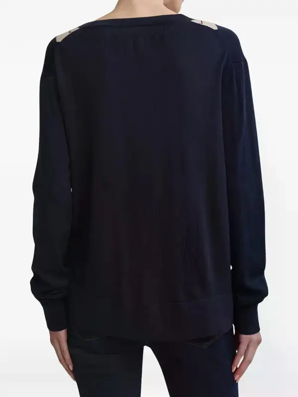 DL1961 Argyle V-neck Cardigan