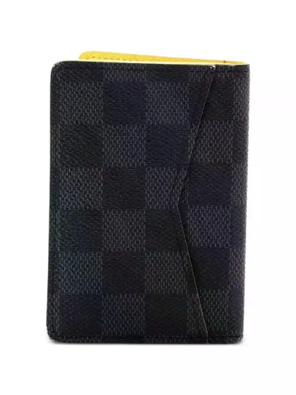 LOUIS VUITTON Pocket Organizer Limited Edition Interlinked Logo Damier Graphite Small Wallets