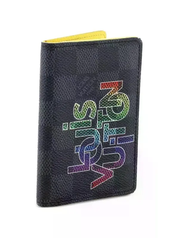 LOUIS VUITTON Pocket Organizer Limited Edition Interlinked Logo Damier Graphite Small Wallets