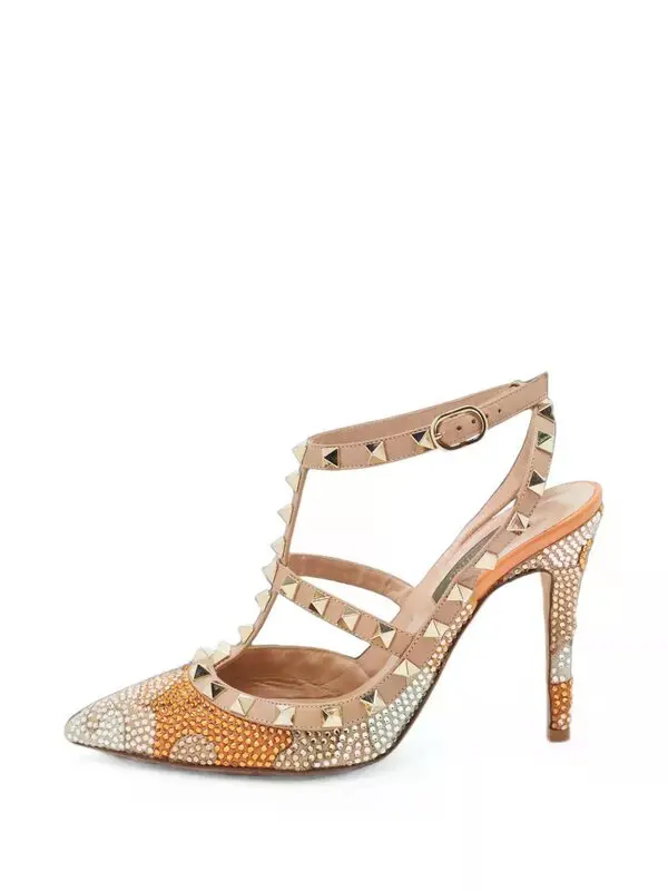 Valentino Garavani Rockstud Crystal-embellished Pumps