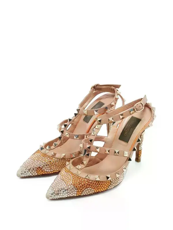 Valentino Garavani Rockstud Crystal-embellished Pumps
