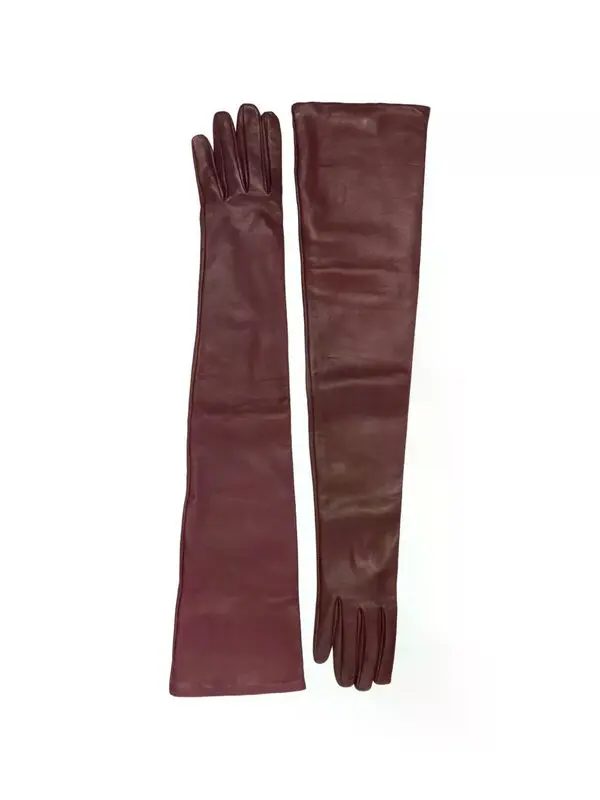 TOTEME Extra-long Leather Gloves - Red