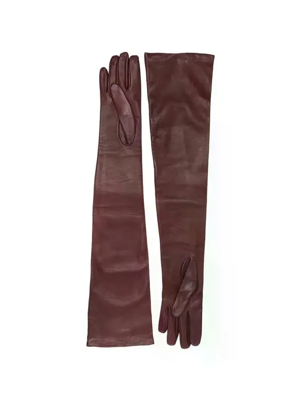 TOTEME Extra-long Leather Gloves - Red