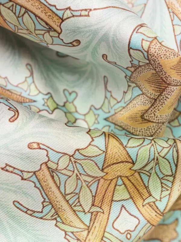 ELIZABETTA Londra Floral-print Silk Pocket Square