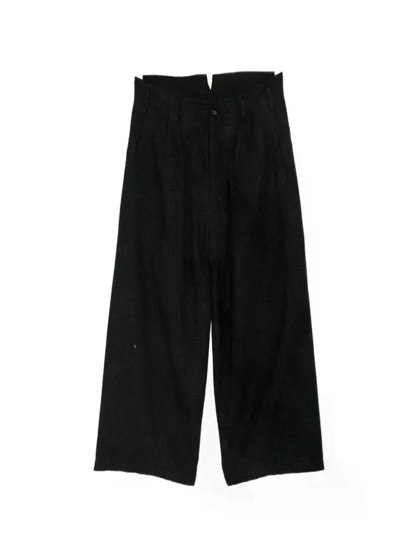 NUDE:MASAHIKO MARUYAMA Houndstooth-pattern Pleated Trousers