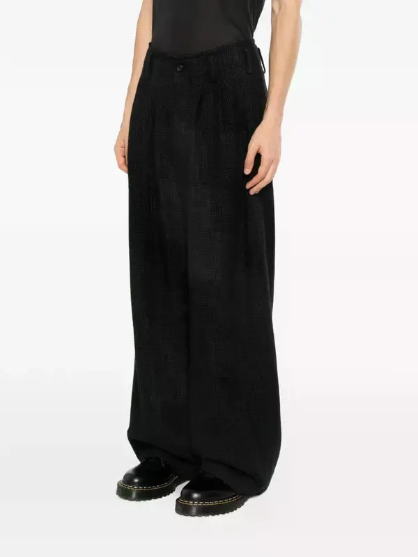 NUDE:MASAHIKO MARUYAMA Houndstooth-pattern Pleated Trousers