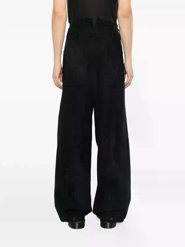 NUDE:MASAHIKO MARUYAMA Houndstooth-pattern Pleated Trousers