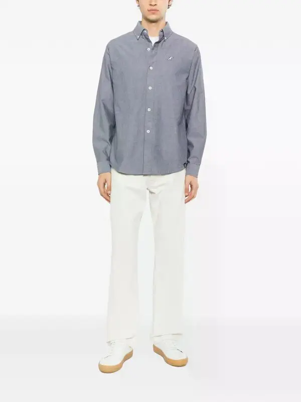 AGNES B. Dino Embroidered Oxford Shirt
