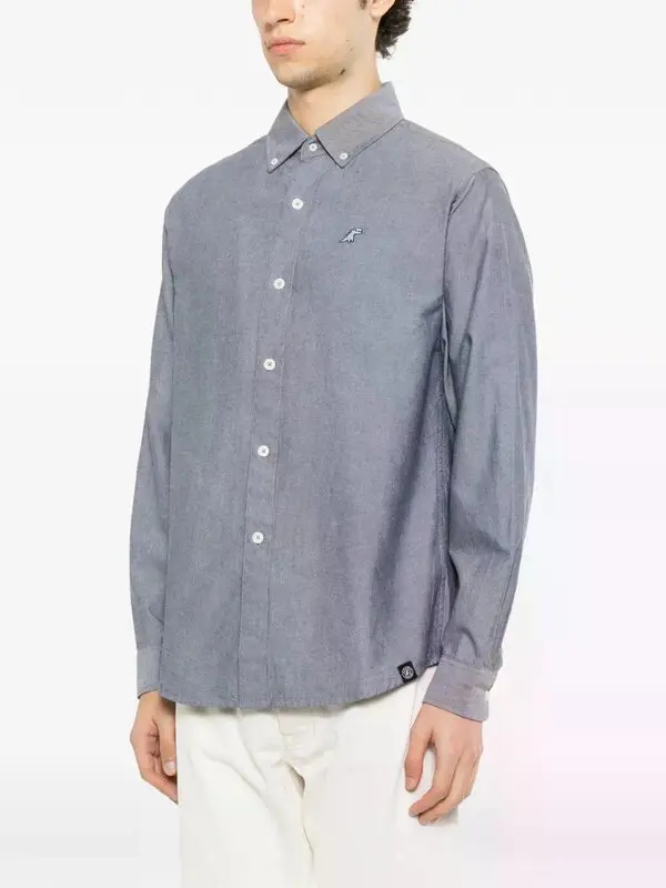 AGNES B. Dino Embroidered Oxford Shirt