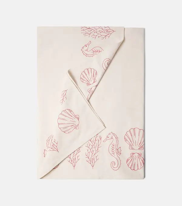 LES-OTTOMANS Embroide Linen Tablecloth
