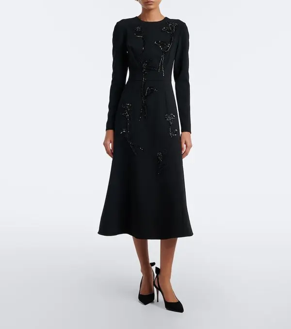 Carolina Herrera Embellished Midi Dress